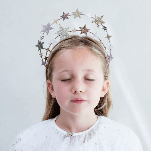 Hårbøjle glorie & stjerner | Julefest → Gave pige 3-8 år